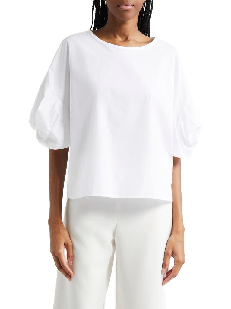 EMPORIO ARMANI Emporio Armani Cotton Poplin Pullover Top